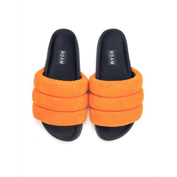 ROAM | Shoes | New Roam Puffy Slide In Suede Orange | Poshmark